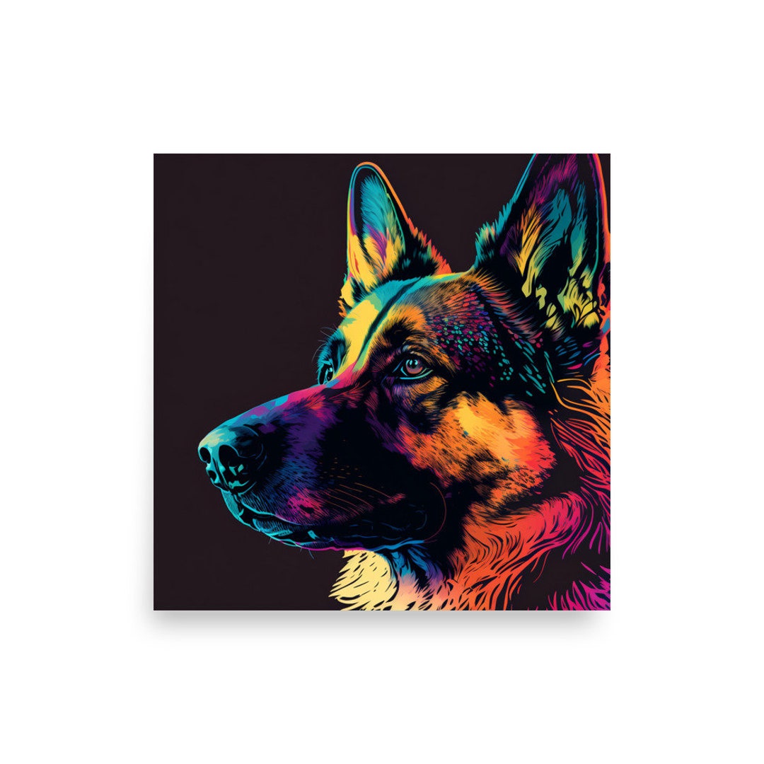 Art Poster - German Shepherd Dog Poster | Pet Art - Etsy