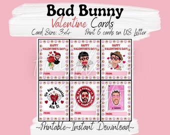 Bunny Valentine Cards - Etsy