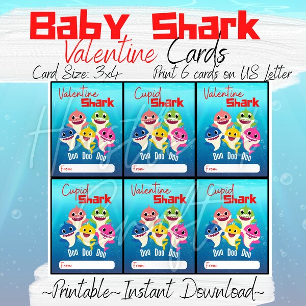 Shark Valentines - Etsy