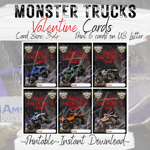 Monster Valentine Cards - Etsy