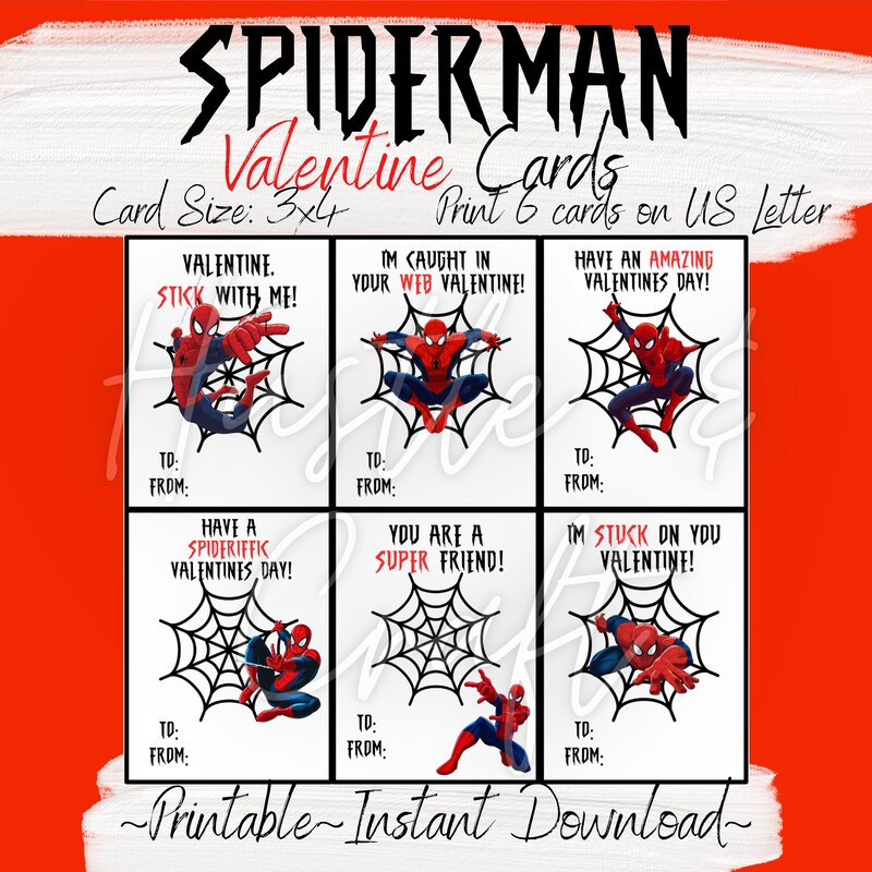 Spiderman Valentine - Etsy