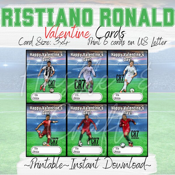 Cristiano Ronaldo Valentine - Etsy