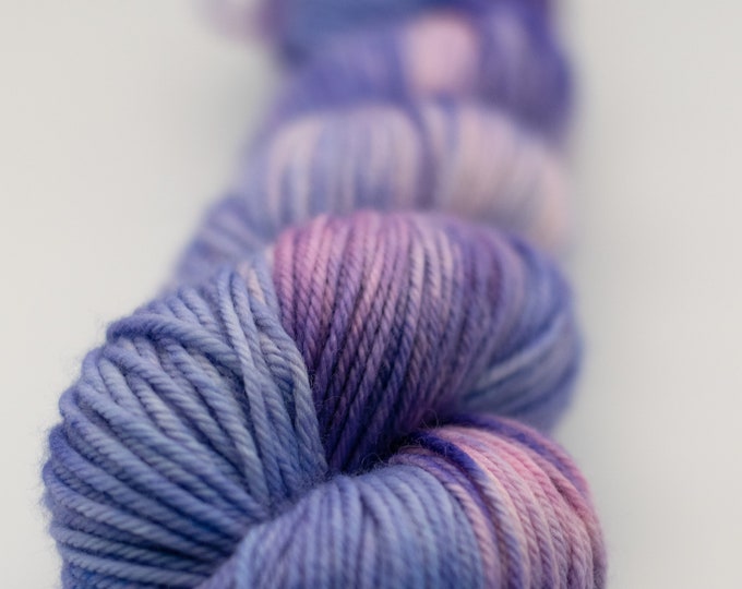 Hand Dyed Yarn / "spokane Lilacs"/ DK Weight-100% SW Merino-4 Ply-246 ...