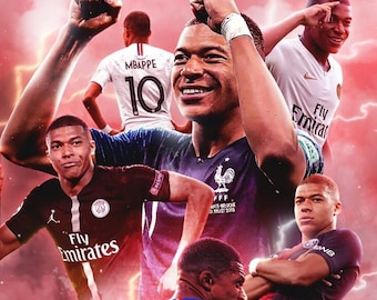 Kylian Mbappé - Poster 4K - Etsy