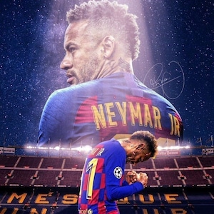 Neymar Signature - Barca - 4K Poster - Etsy