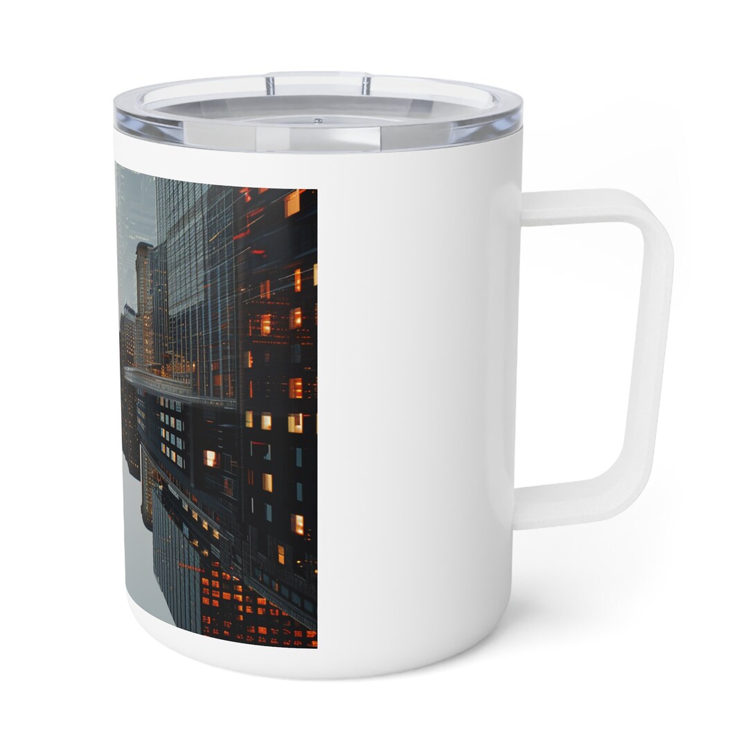 Inverted Modern City Insulated Coffee Mug, 10oz - Etsy