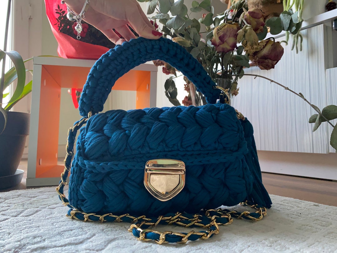 Capri Luxury Bag,capri Bag, Handmade Bags, Cotton Yarn Purse,bag for ...