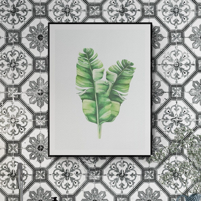 Banana Leaf Poster - Etsy