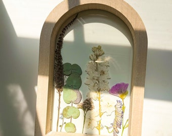 Pressed Flower Frame, Botanical Art Frame, Pressed Dried Flower Frame ...