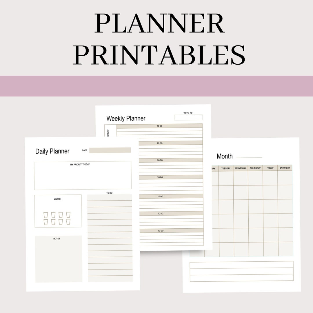 Printable Planner and Organization Set | 36 Templates + 4 Bonus ...