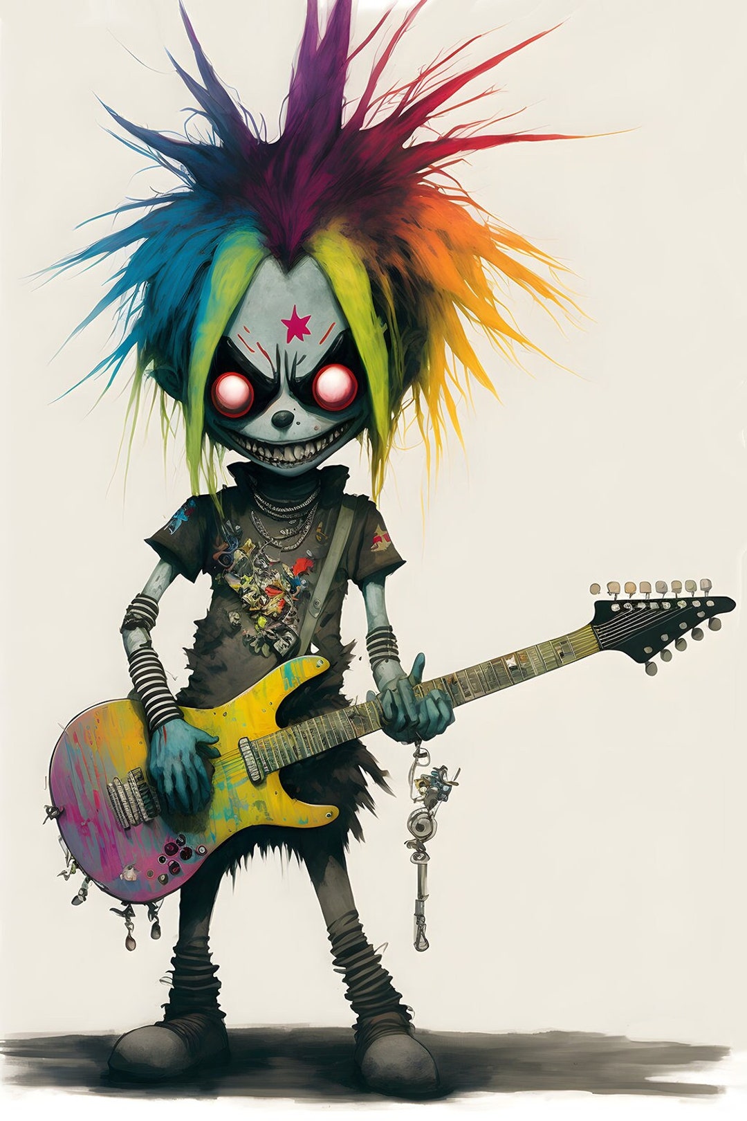 Evil Punk Rock | Digital Download for Printing Posters, T-shirts and ...