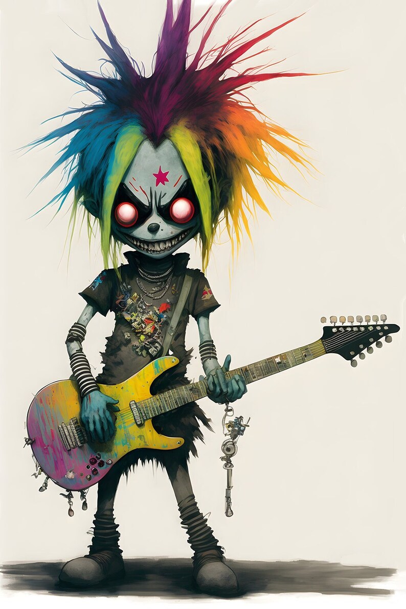 Evil Punk Rock | Digital Download for Printing Posters, T-shirts and ...
