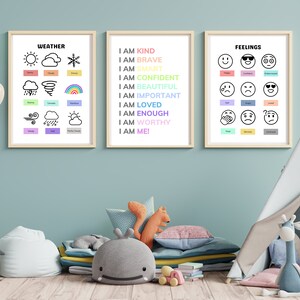 Set of 16 Educational Posters in Pastel, Homeschool Prints, Montessori ...