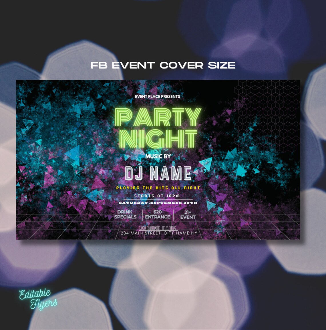 Editable Party Flyer Template - DJ Flyer, Party Event Flyer, Club Flyer ...