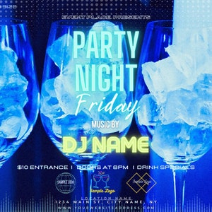 Editable Party Flyer Template - DJ Flyer, Party Flyer, Club Flyer ...