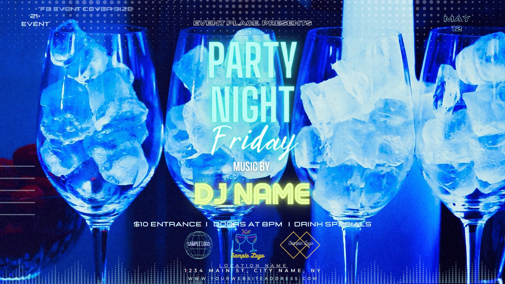 Editable Party Flyer Template - DJ Flyer, Party Flyer, Club Flyer ...