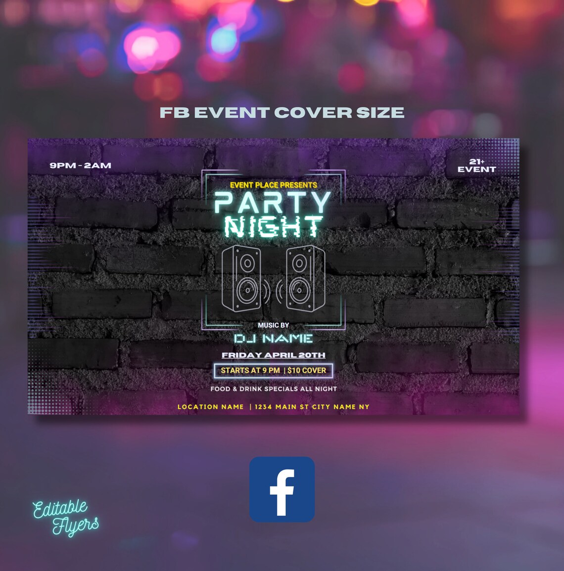 Editable Party Flyer, Bundle Pack, DJ Flyer, Party Event Flyer, Social ...