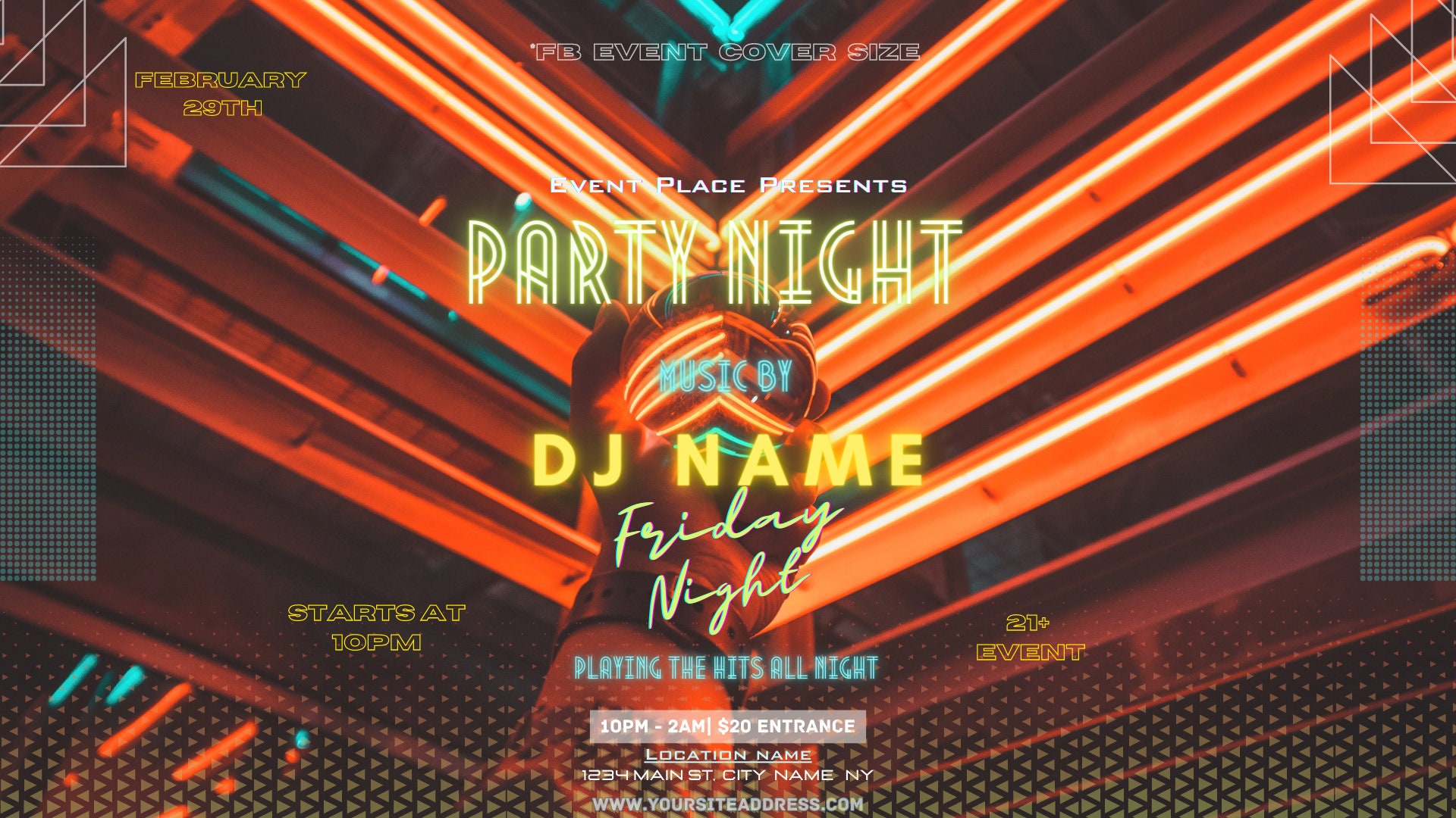 EDITABLE Party Flyer - DJ Flyer, Party Flyer, Club Flyer - Edit in ...