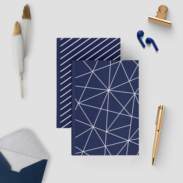 Geometric Navy Blue - Etsy