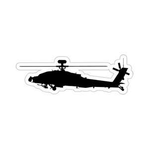Ah-64 Apache Helicopter Kiss-cut Stickers - Etsy