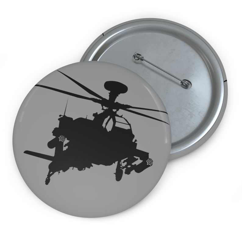 AH-64 Apache Helicopter Custom Pin Buttons - Etsy