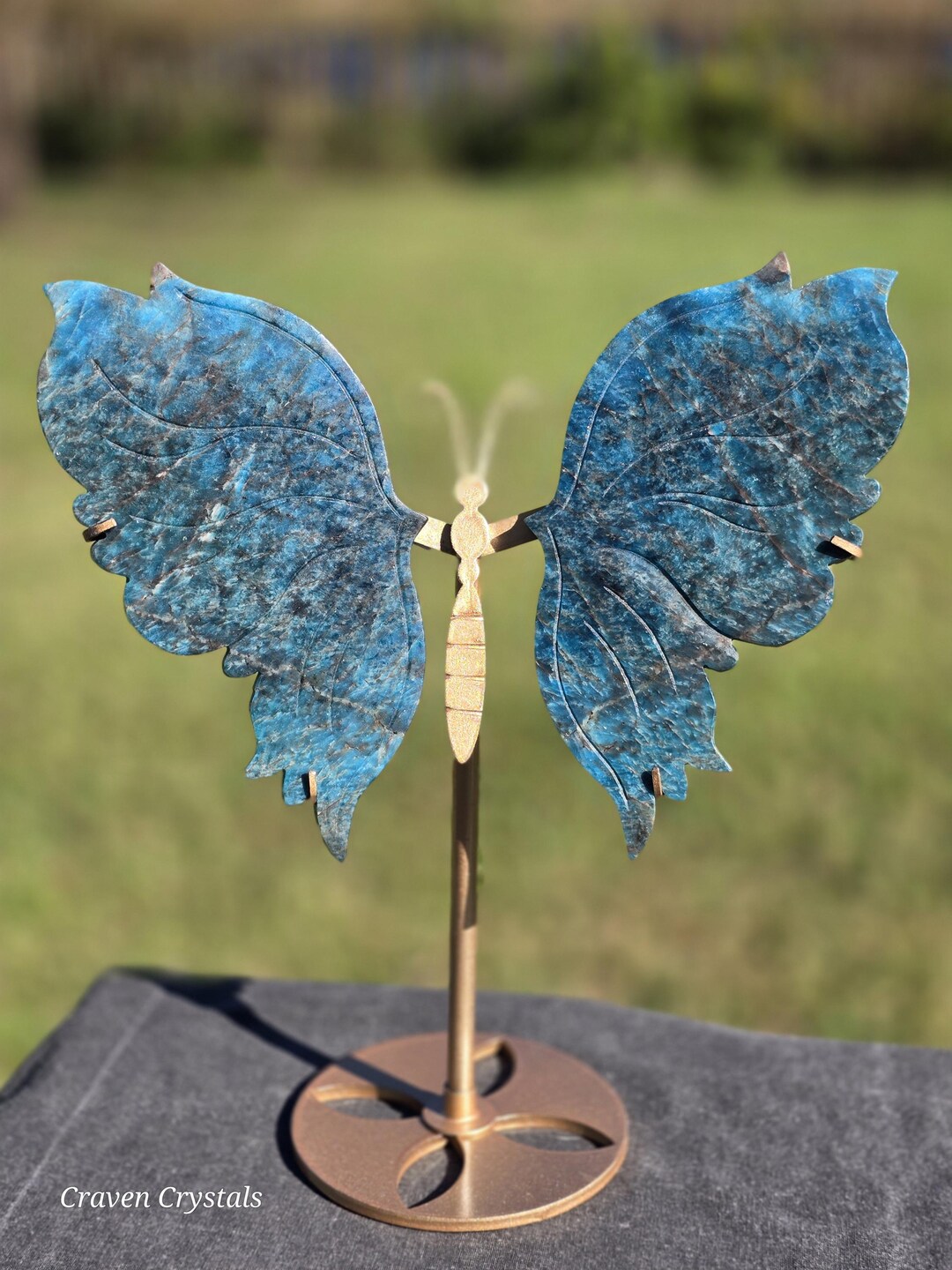 Blue Apatite Crystal Butterfly Wings - Etsy