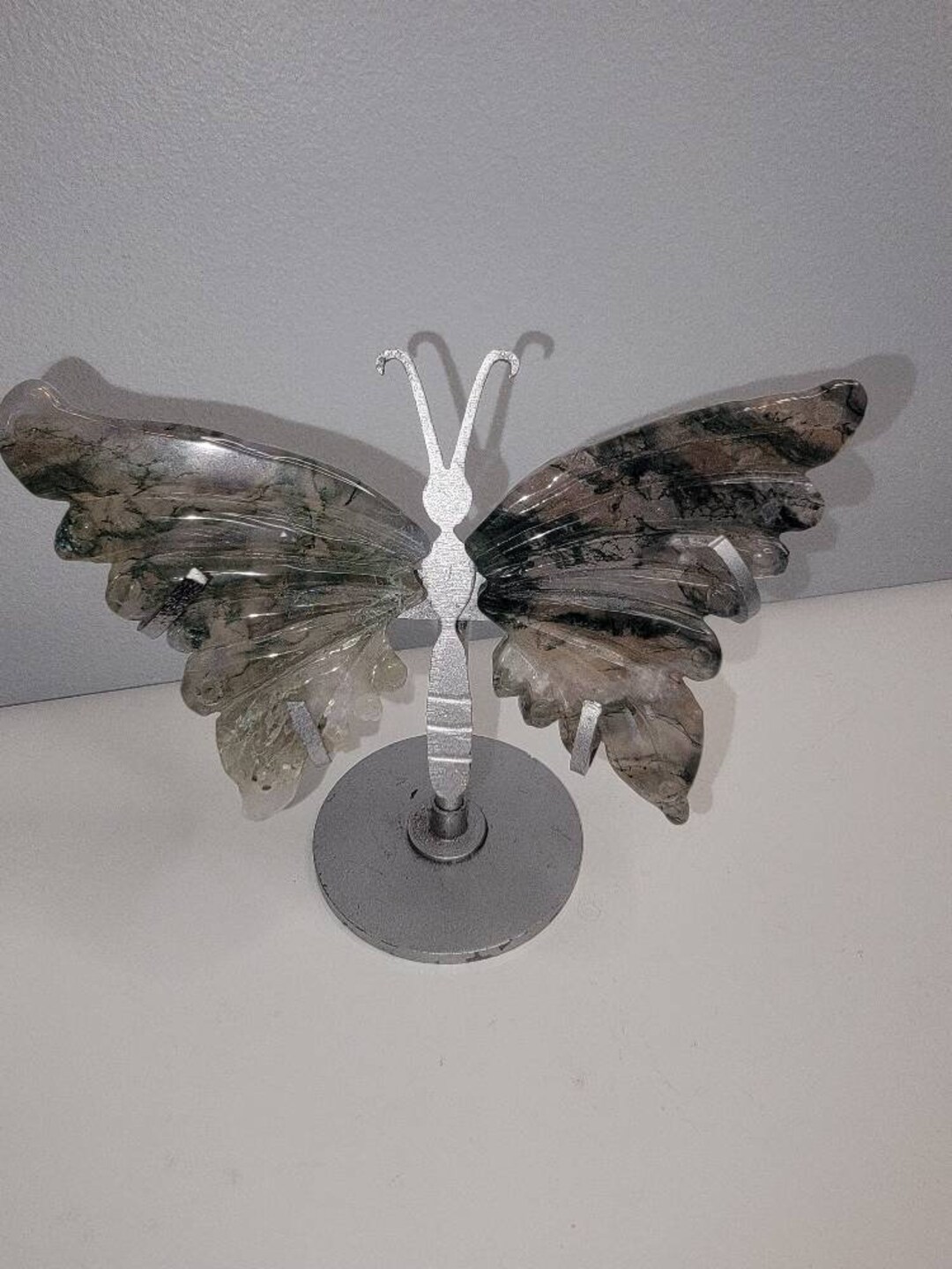 Small Moss Agate Crystal Butterfly Wings - Etsy
