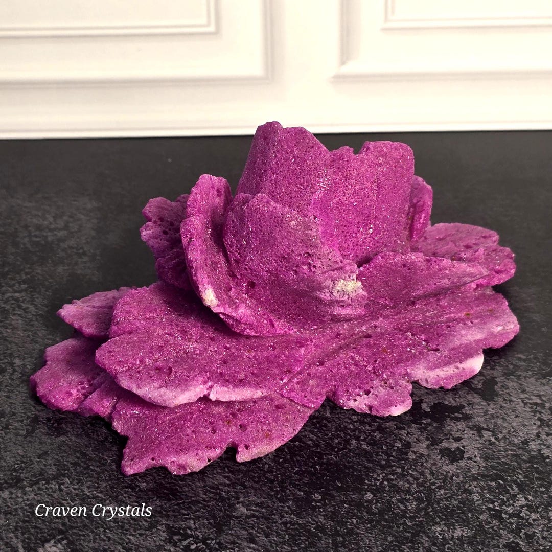 Honeycomb Ruby Crystal Rose Carving - Etsy