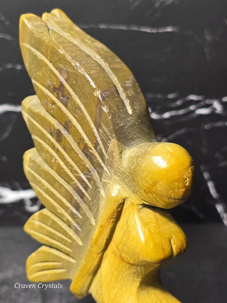 Yellow Mookaite Crystal Fairy Carving - Etsy
