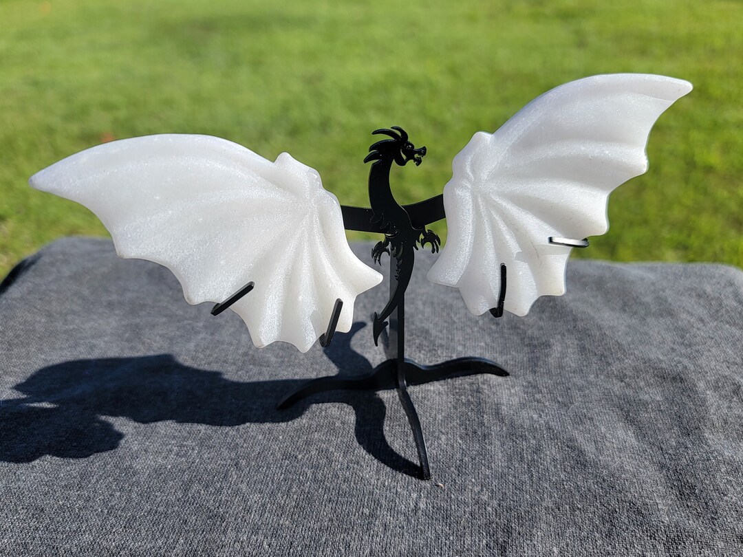 White Jade Crystal Mini Dragon Wings - Etsy