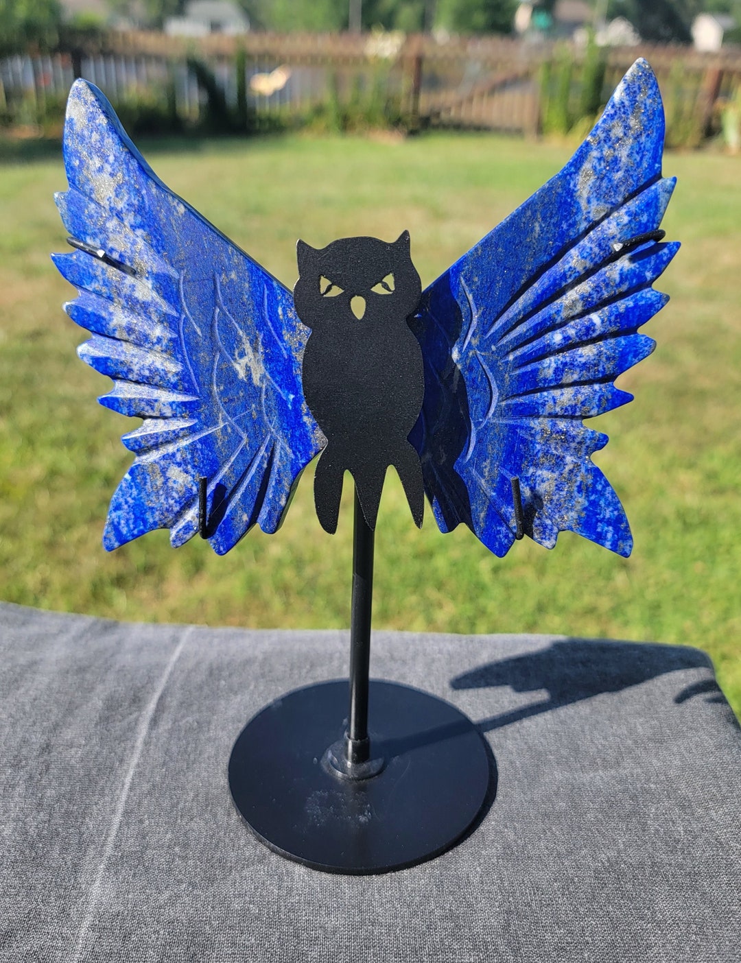 Lapis Lazuli Crystal Owl Wings - Etsy