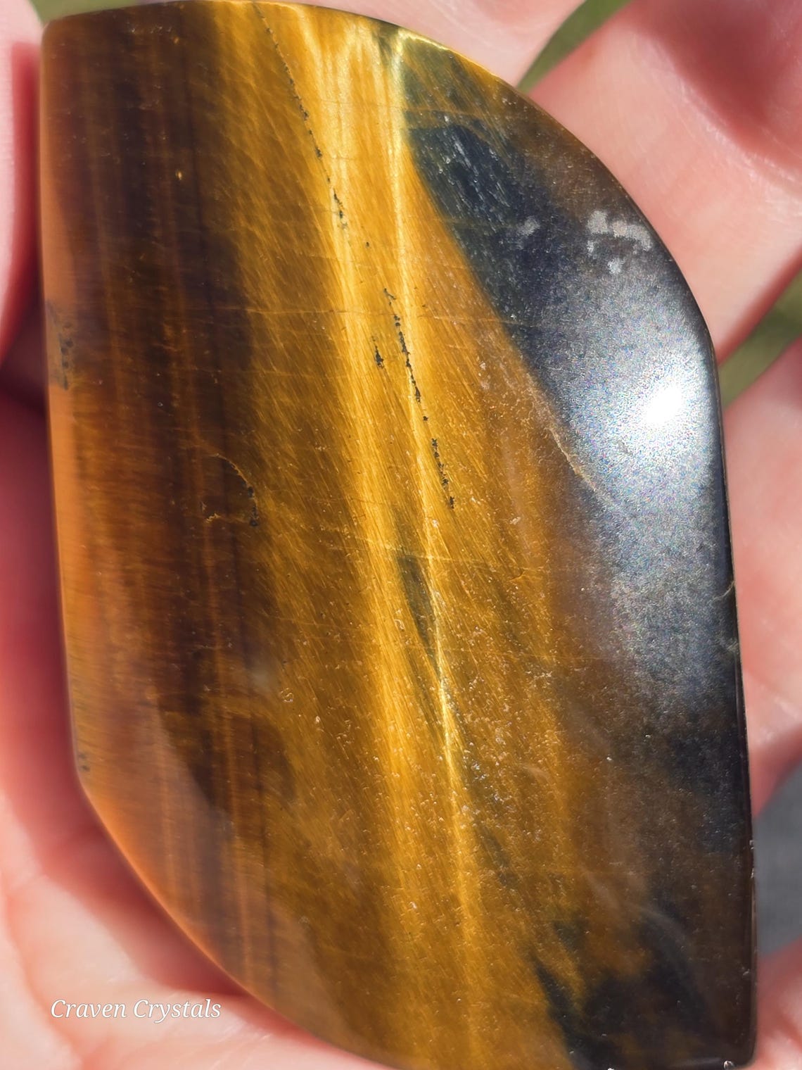 Tigers Eye & Falcons Eye Crystal Palm Stones - Etsy