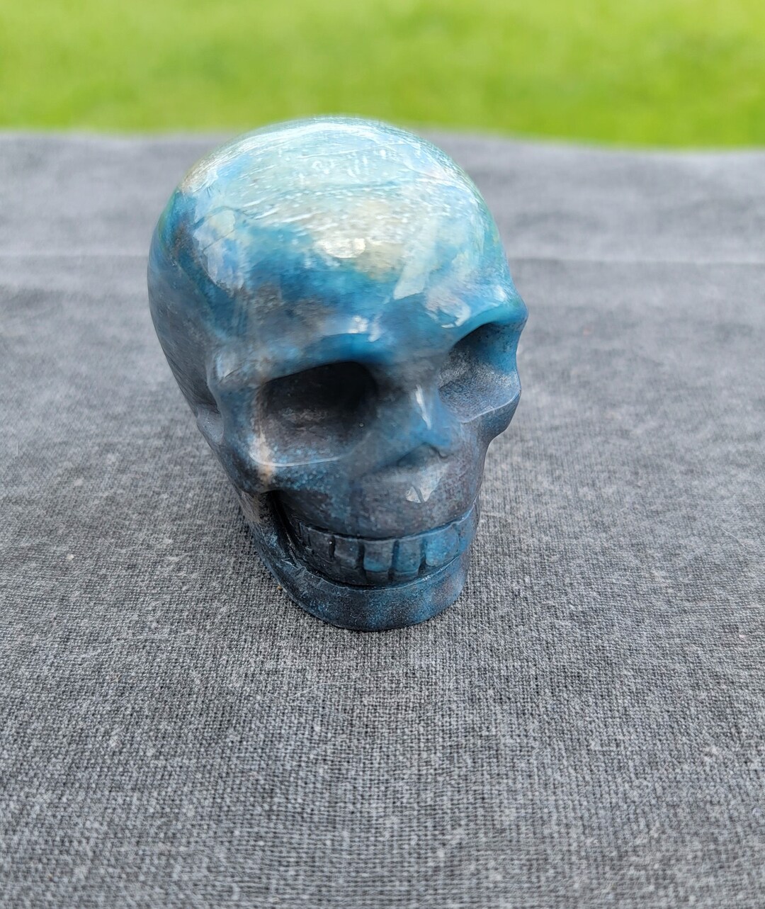 Blue Trolleite Crystal Skull - Etsy