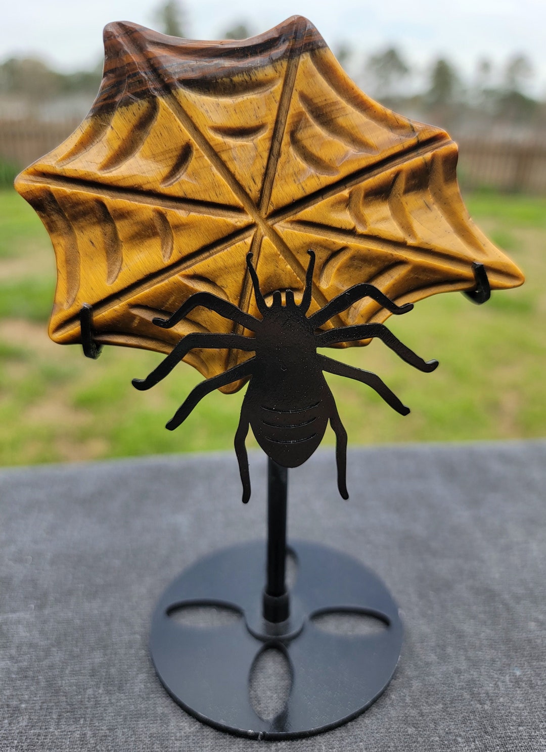 Tigers Eye Crystal Spider Web - Etsy