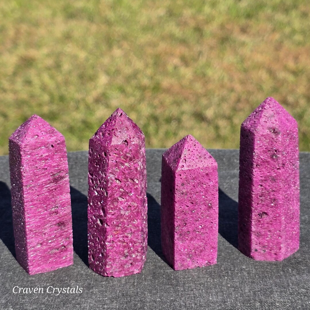 Honeycomb Ruby Crystal Tower - Etsy