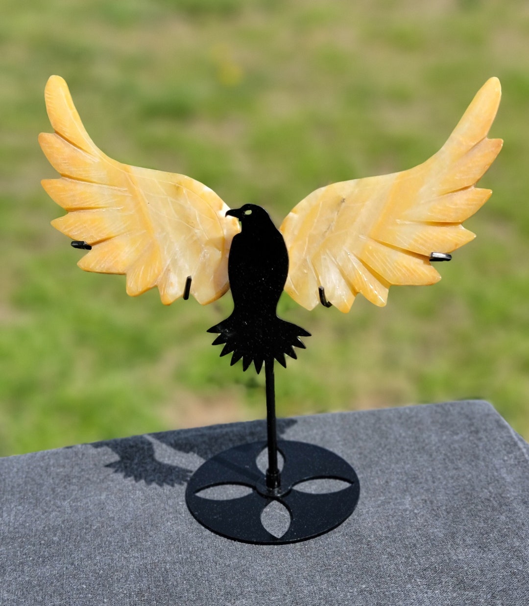 Yellow Agate Crystal Eagle/hawk Bird Wings - Etsy