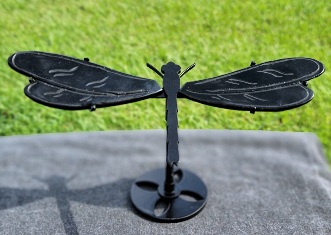 Black Obsidian Crystal Dragonfly Wings - Etsy