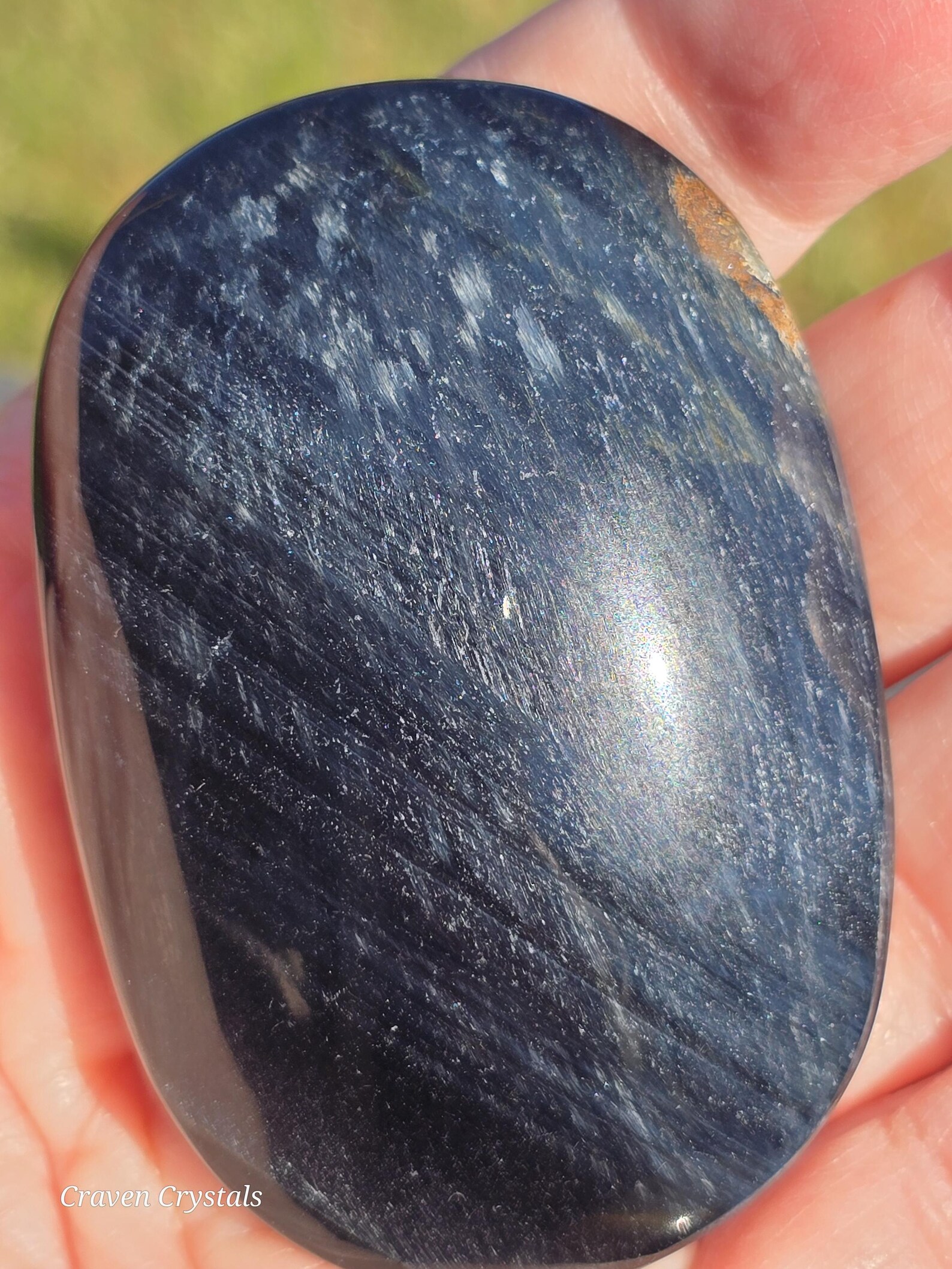 Tigers Eye & Falcons Eye Crystal Palm Stones - Etsy