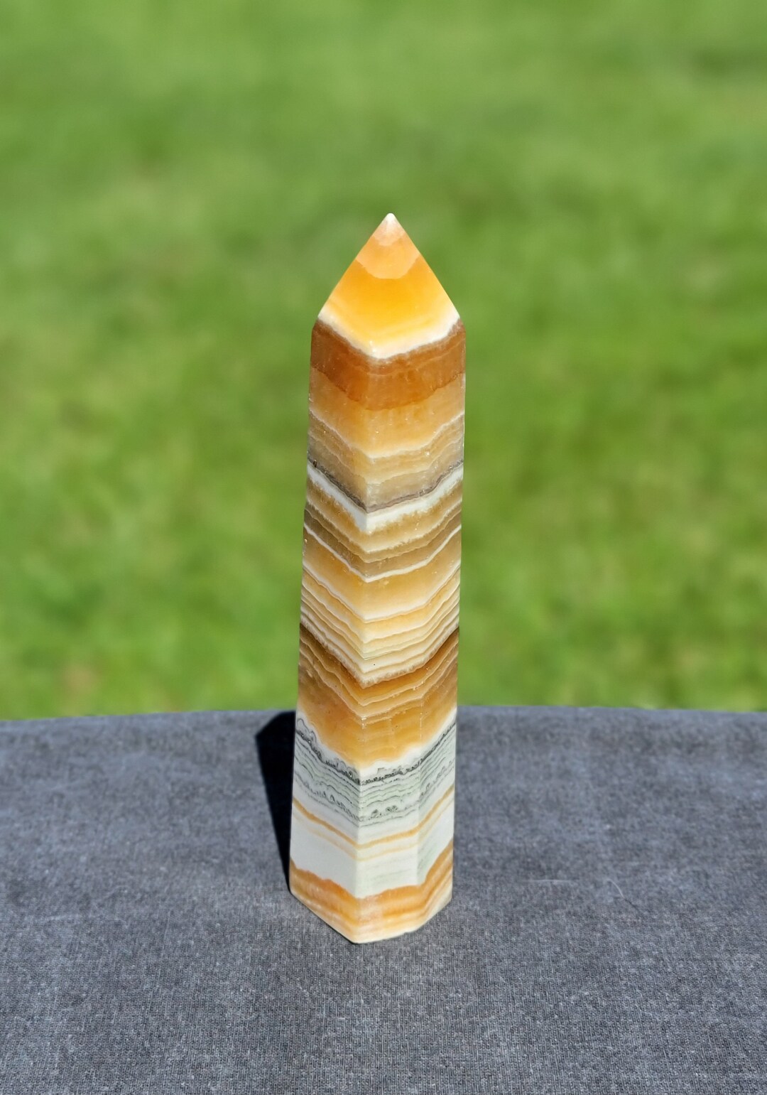 Banded Honey Calcite Crystal Tower *REPAIRED - Etsy