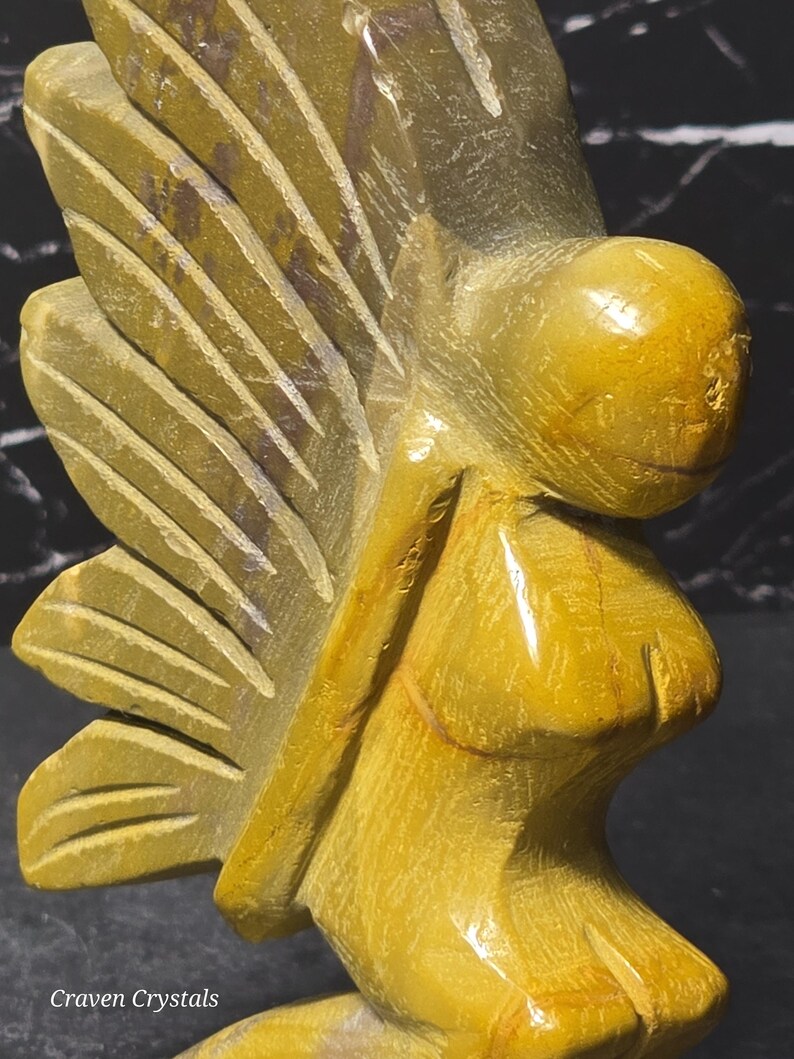 Yellow Mookaite Crystal Fairy Carving - Etsy