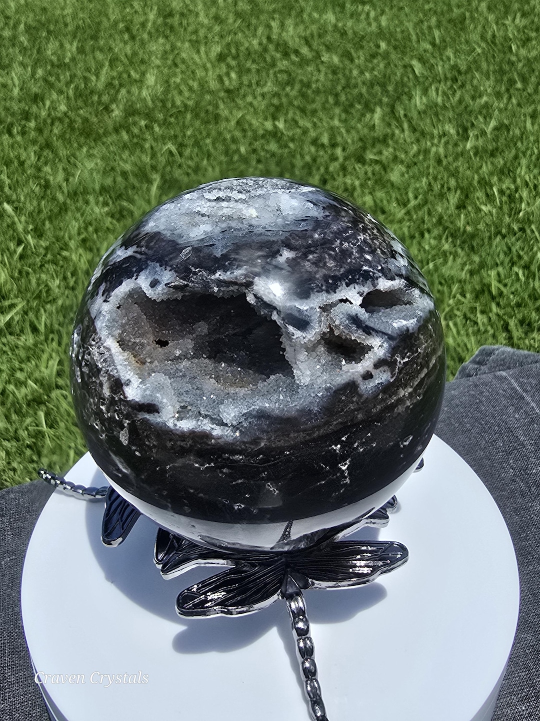 Black Sphalerite Crystal Sphere - Etsy