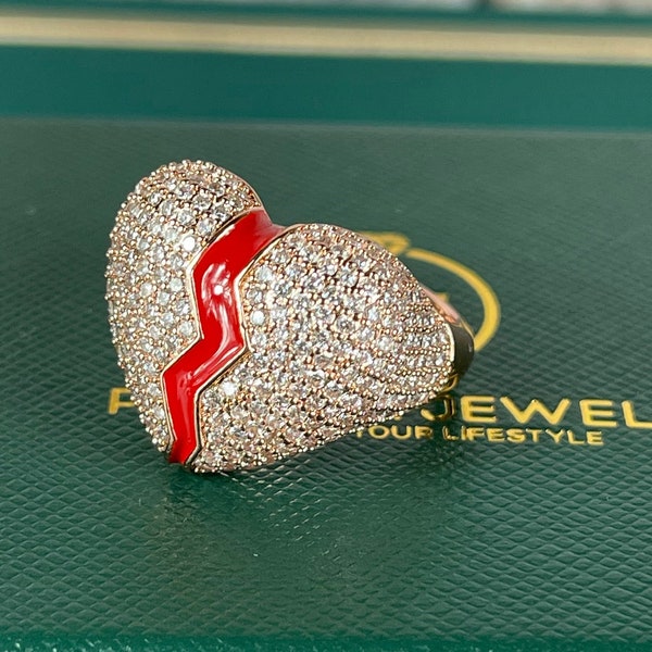 Broken Heart Ring - Etsy