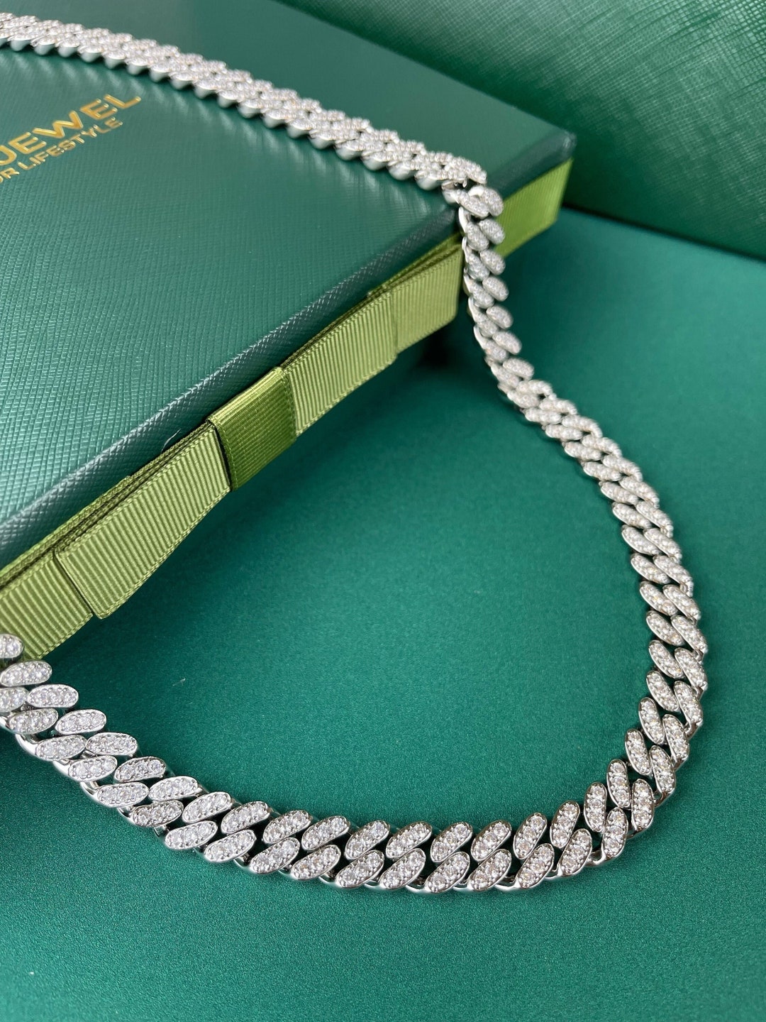 Fully Iced Out Miami Cuban Link Chain Hip Hop Style Necklace Best Gift ...