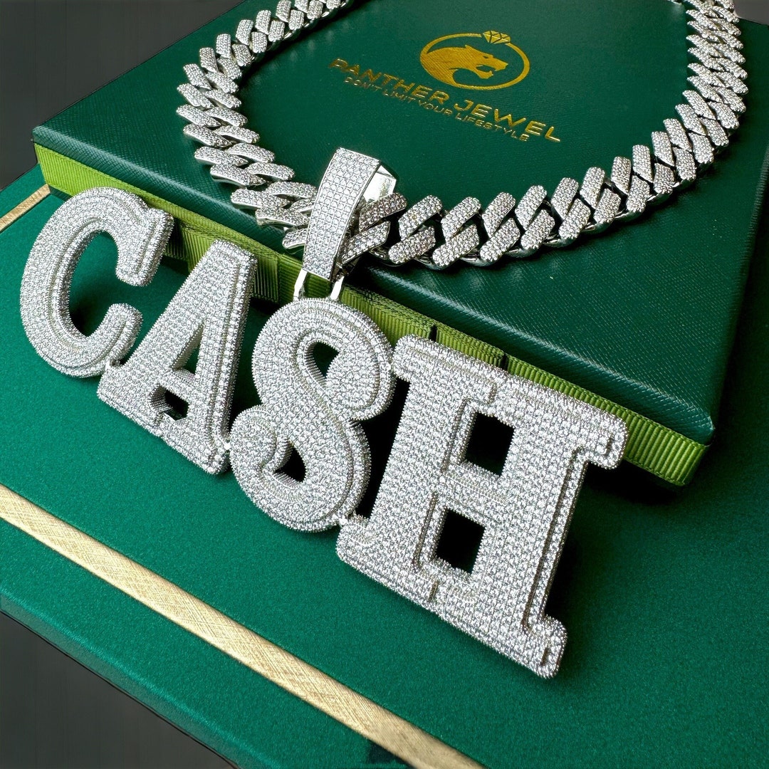 20mm Heavy Silver Plated Mimai Cuban Chain Prong CZ Settings Silver ...