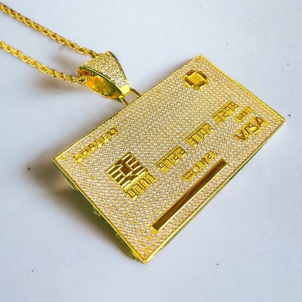 Iced Out Credit Card Chain - Etsy