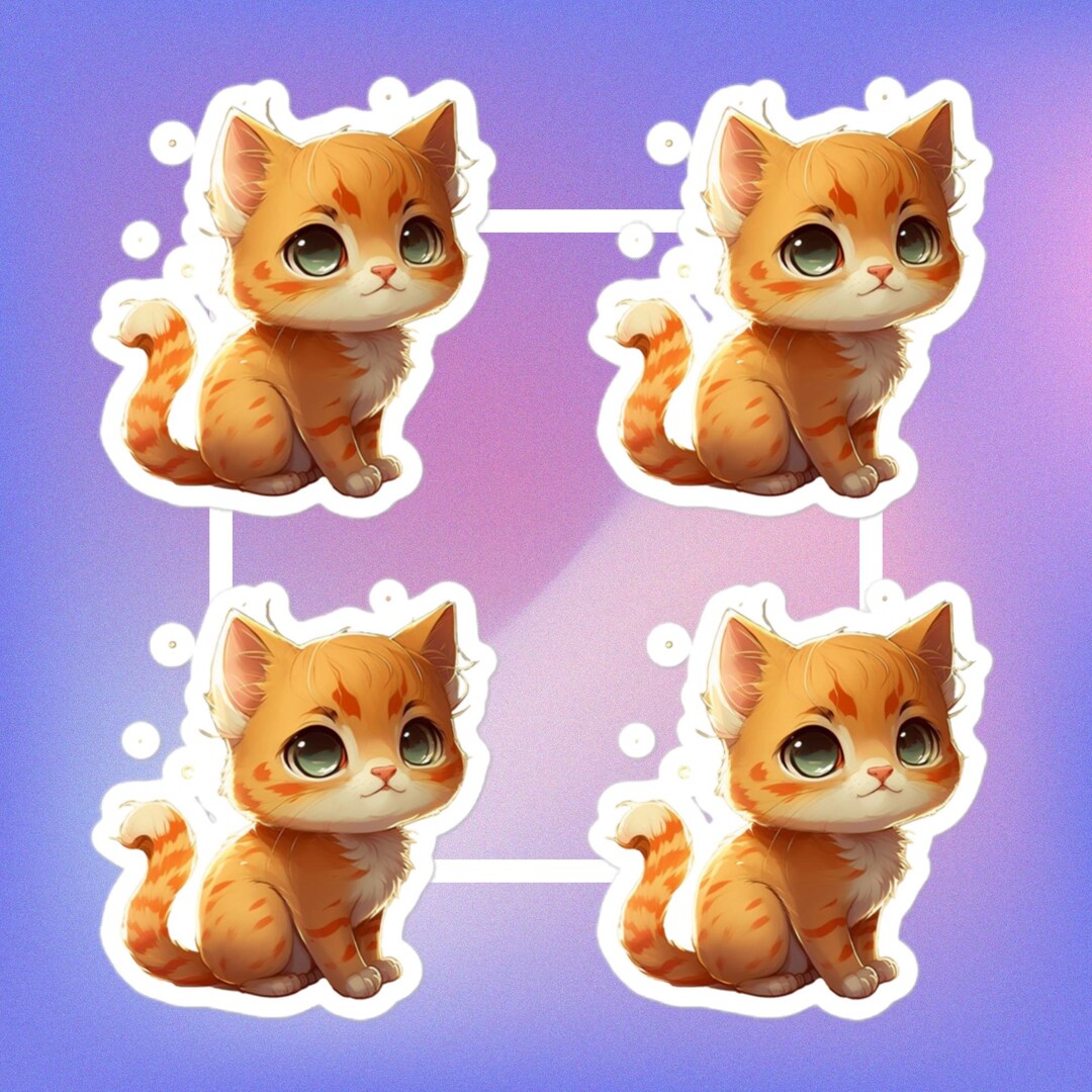 Cute Cat Sticker Pack | Cat Stickers | Cute Stickers | Kitty Stickers ...