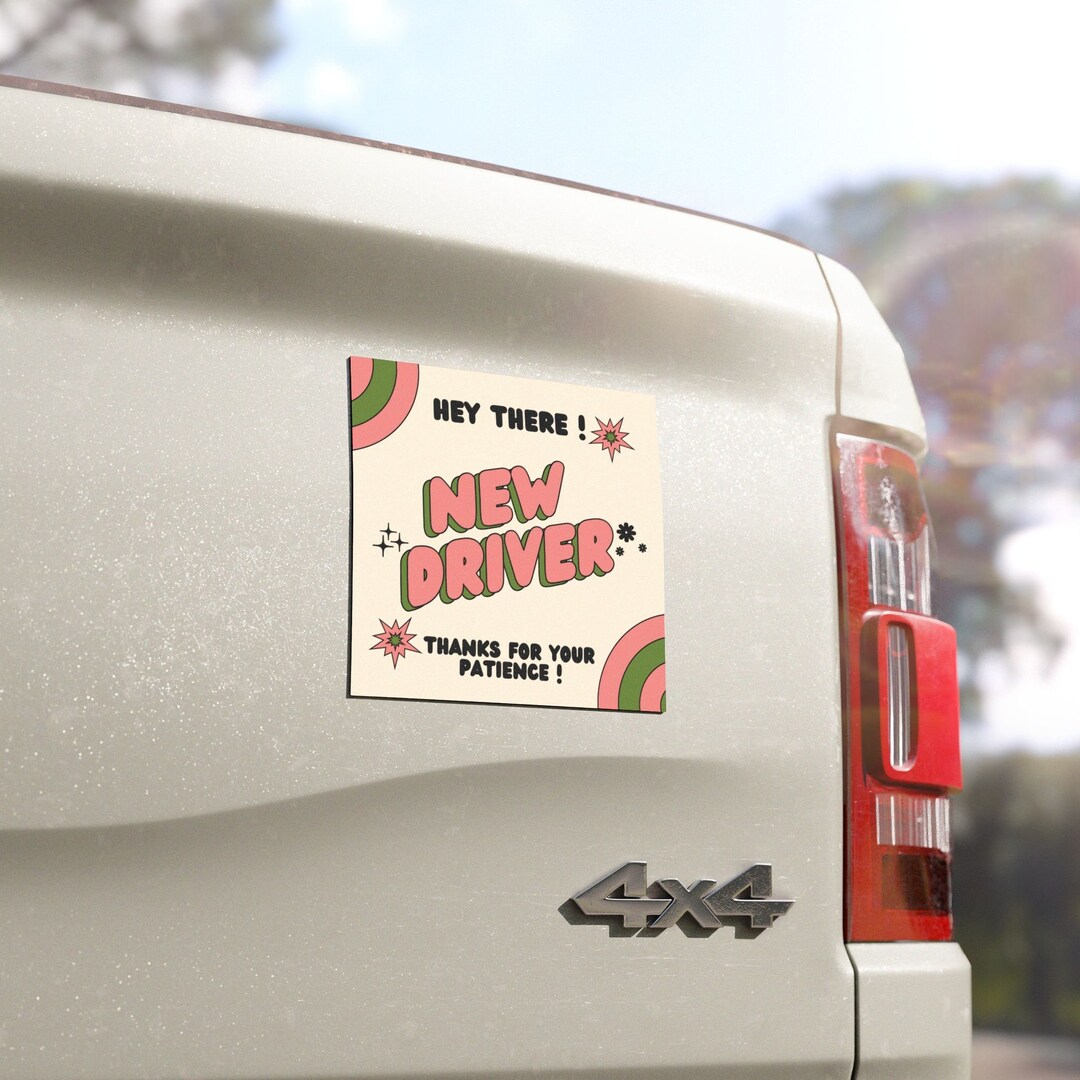 Retro Car Magnets for New Drivers, Bumper Sticker Magnet Gifts for New ...