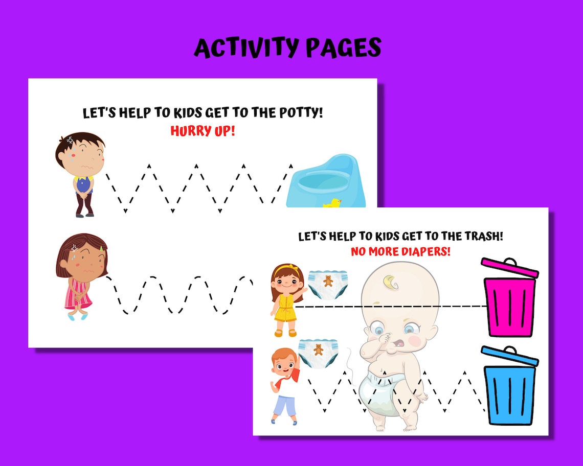 Printable Potty Training Activity Book for Kids Toilet - Etsy