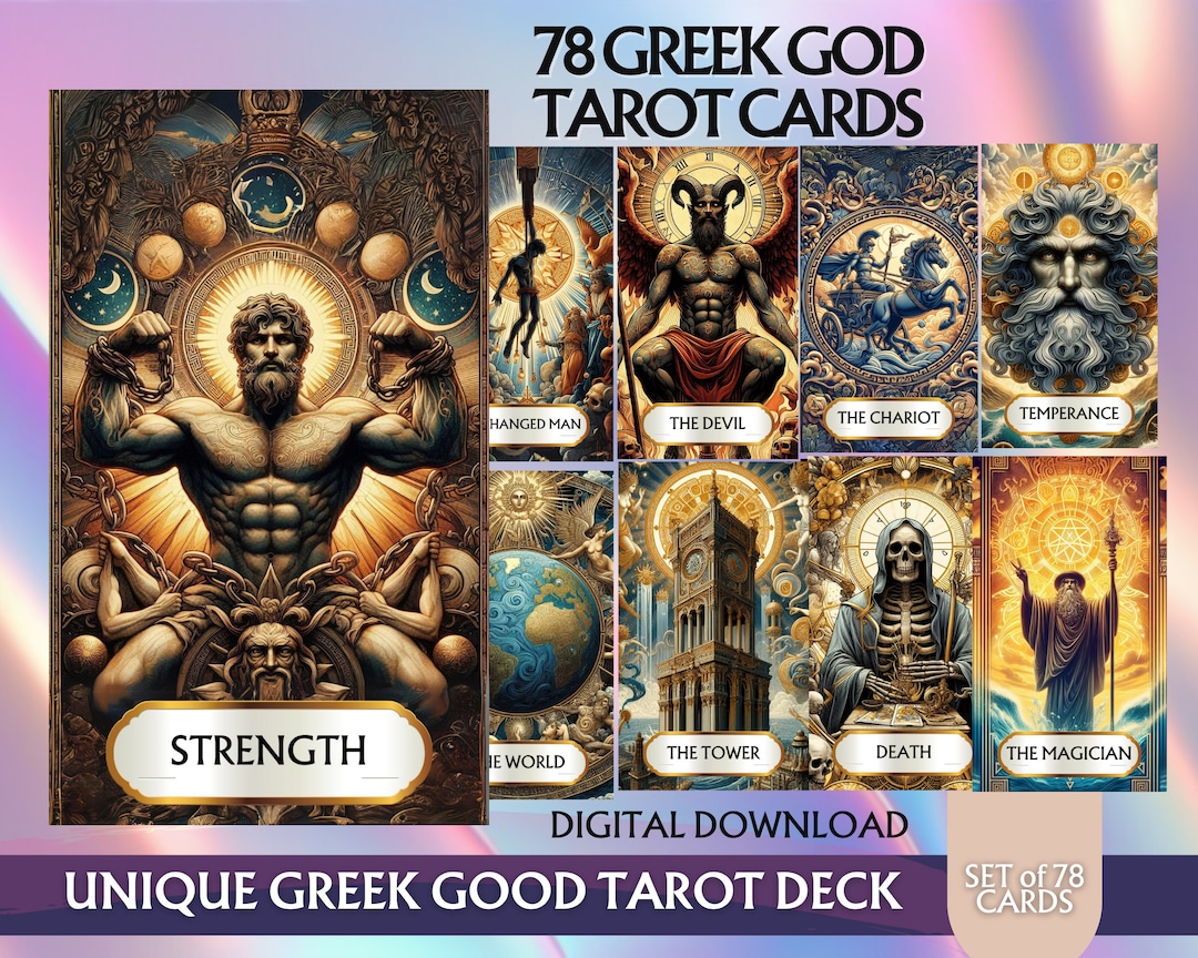 78 Mythological Tarot Cards Deck Digital Tarot Cards Deck Pdf Tarot ...