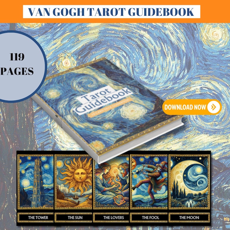 Van Gogh Tarot Guidebook Pdf File Digital Tarot Guidebook Printable ...